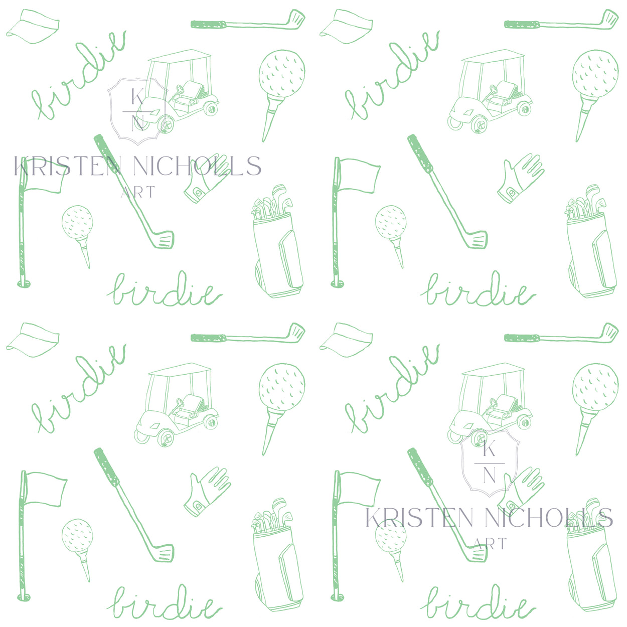 Watercolor Golf Patterns for Kids' Products & Homeware – Kristen ...