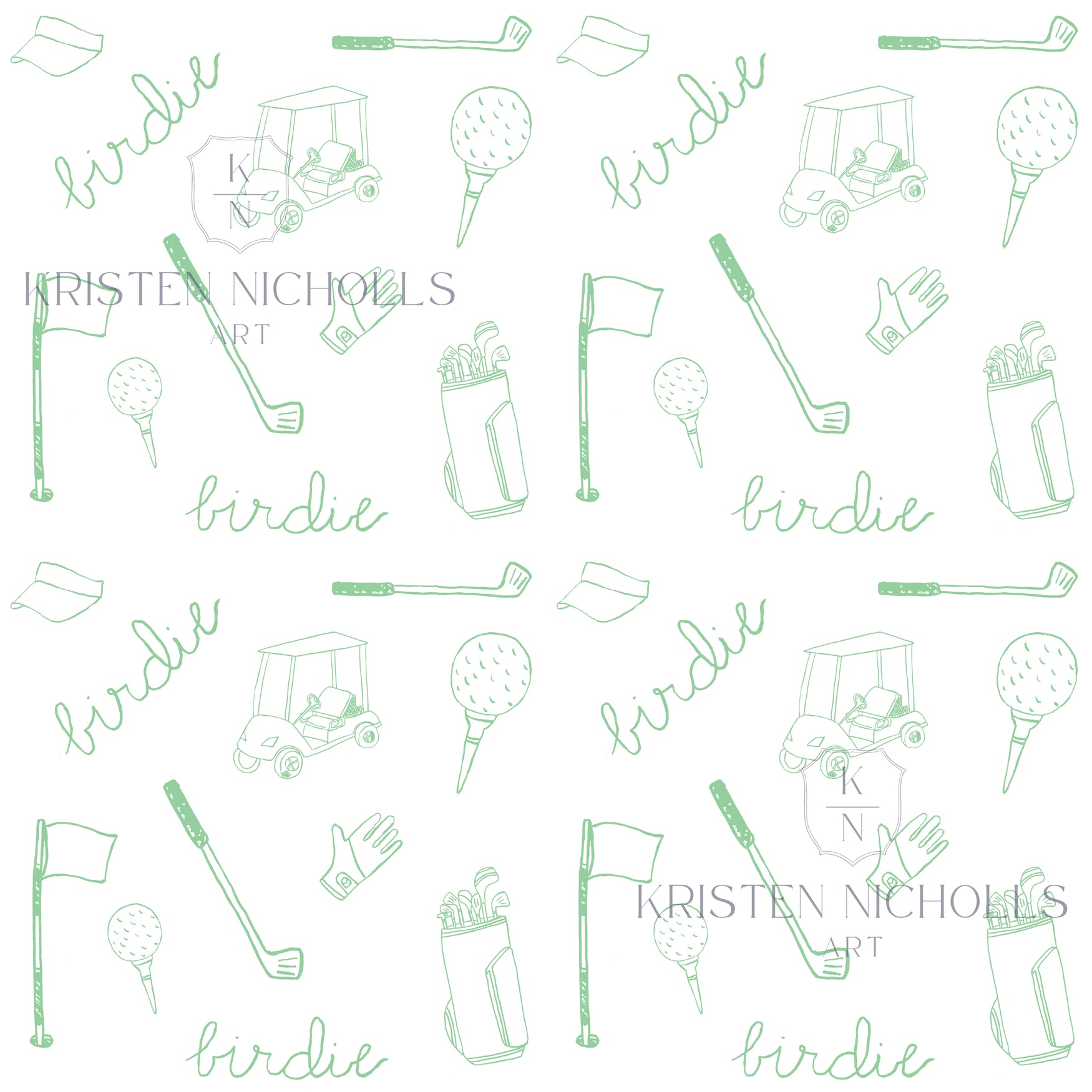 Watercolor Golf Patterns for Kids' Products & Homeware – Kristen ...