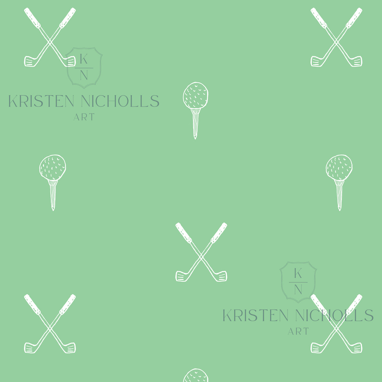 Watercolor Golf Patterns for Kids' Products & Homeware – Kristen ...